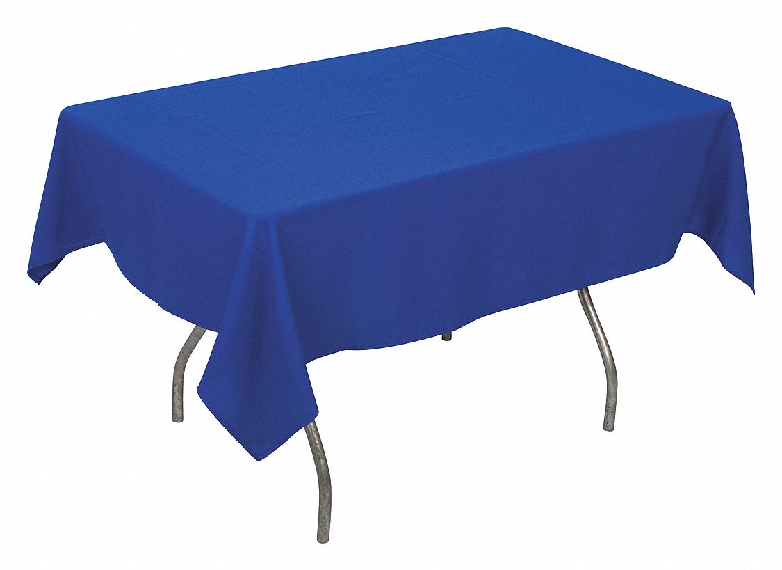 PHOENIX, Rectangle, Royal Blue, Tablecloth - 38TU36|PL5296-BL - Grainger