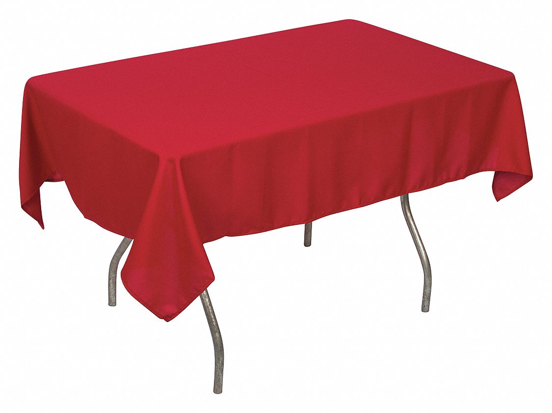 PHOENIX, Rectangle, Red, Tablecloth - 38TU28|PL5270-RD - Grainger