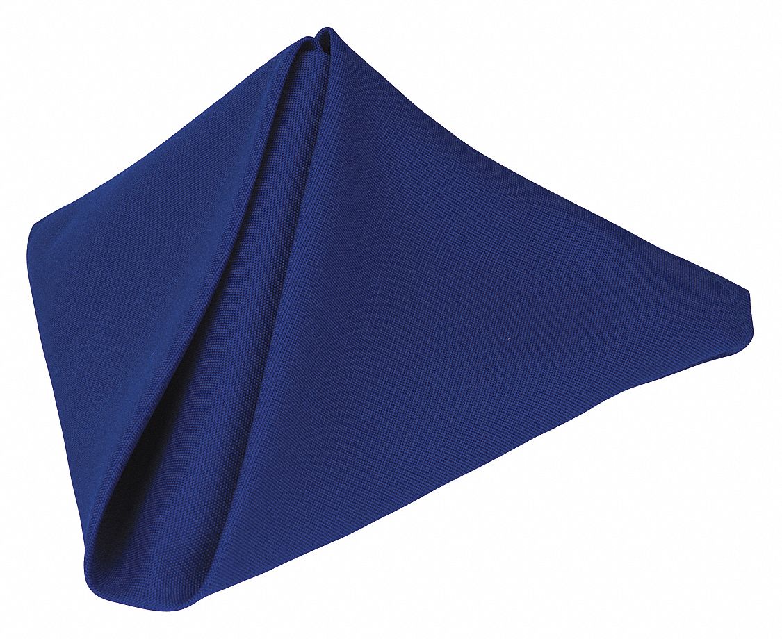 PHOENIX, Royal Blue, 18 in, Napkin - 38TU47|PN1818-RBL - Grainger