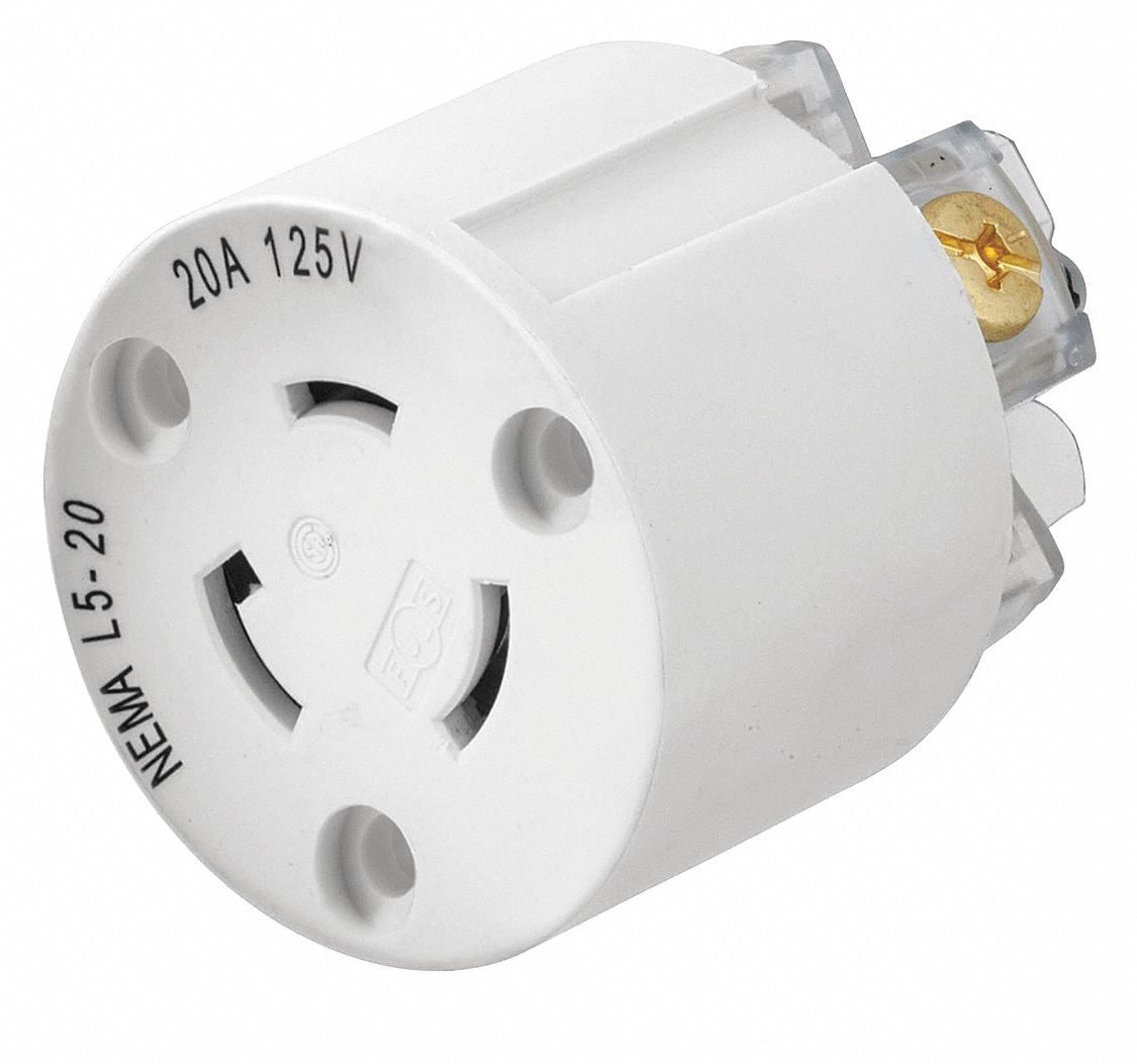 Connector/Receptacle, Watertight Interior Nema L5-20r,20a,125V - 38TY96 ...