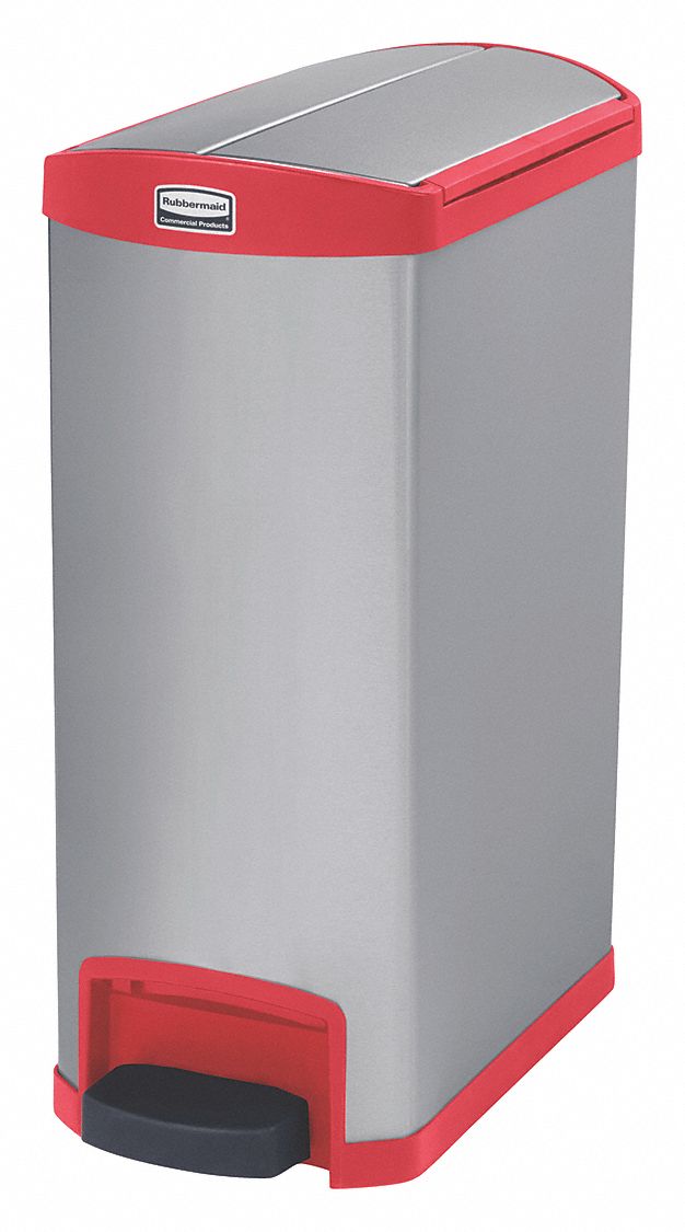 13 gal, Rectangular, Red - Grainger