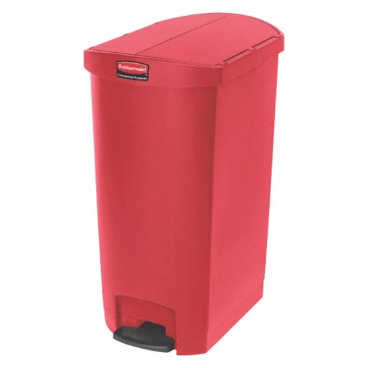 18 gal, Rectangular, Red - Grainger
