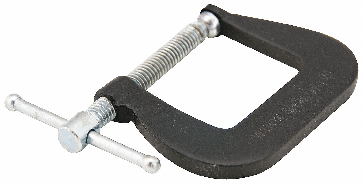 Light Duty Forged Steel C-Clamp, 2 in Max. Opening, 1 1/4 in Throat ...