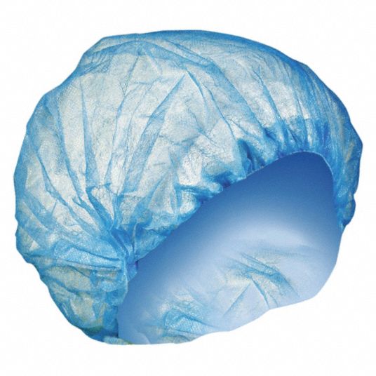 CELLUCAP, Pleated Bouffant, Blue, Blue PPL Bouffant Cap 24",PK1000 ...
