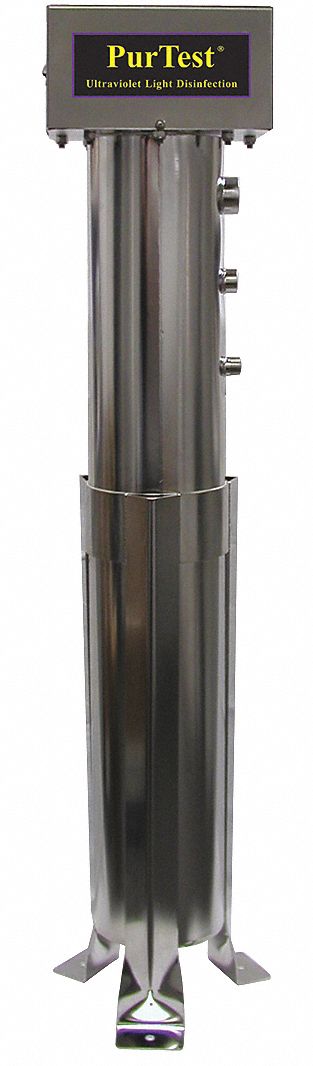 PURTEST, 121 gpm, 1 1/2 in Connection Size, UV Water Sterilizer ...