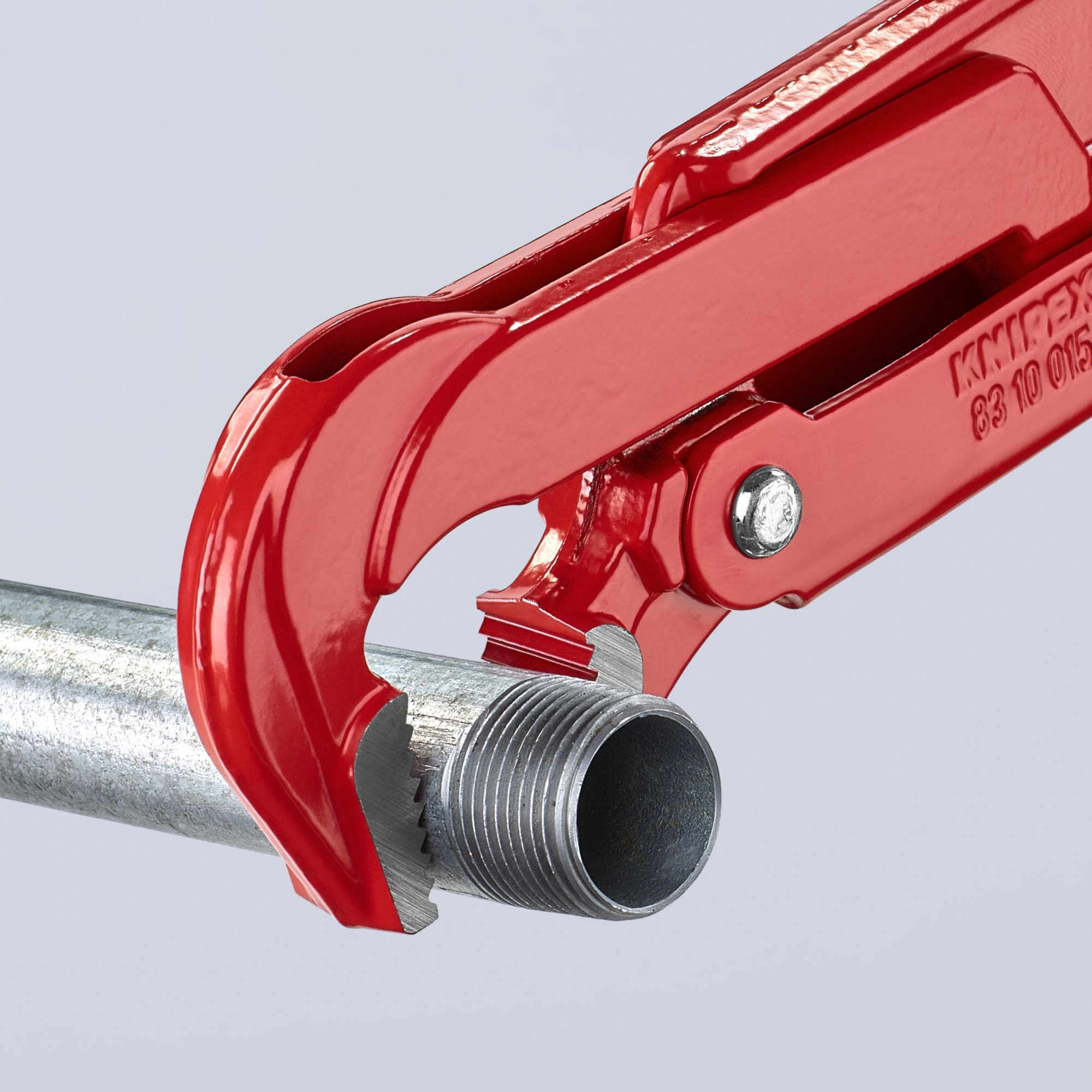 KNIPEX Pipe Wrench: Alloy Steel, 2 3/8 in Jaw Capacity, Serrated, 16 in ...