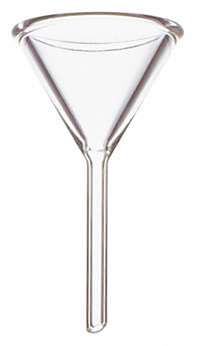 Glass, 1.18 fl oz Capacity - oz, Funnel - 38VK17|28950-55 - Grainger