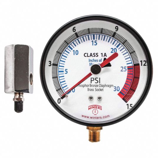 Low Pressure Test Kit,0 to 15 psi - Grainger