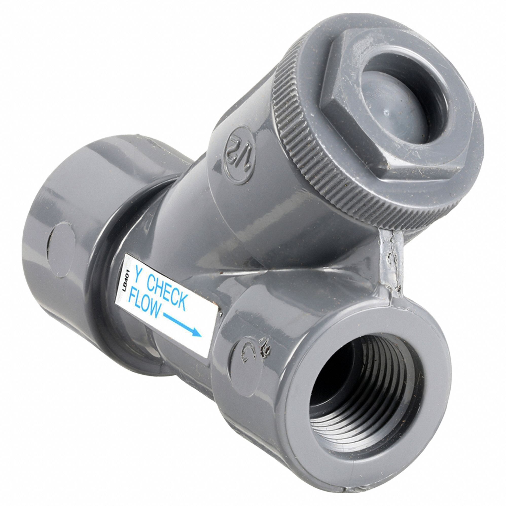 Y CHECK VALVE PISTON Y STYLE VALVE BODY IN PIPE FNPT X FNPT PVC FEMALE NPT