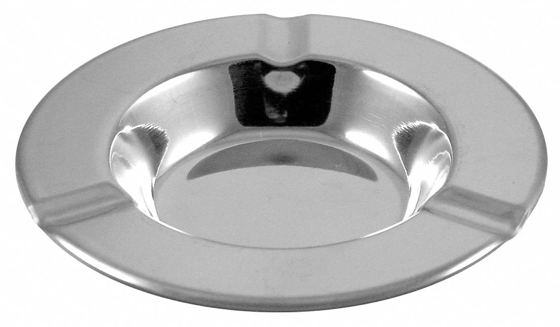 Round Ash Tray, PK 12 - Grainger