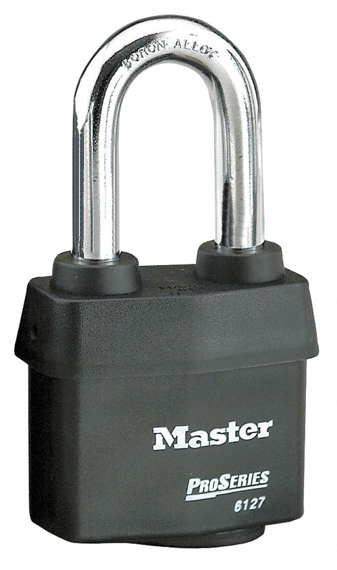 MASTER LOCK Padlock: 1 7/8 in Vertical Shackle Clearance, 7/8 in ...