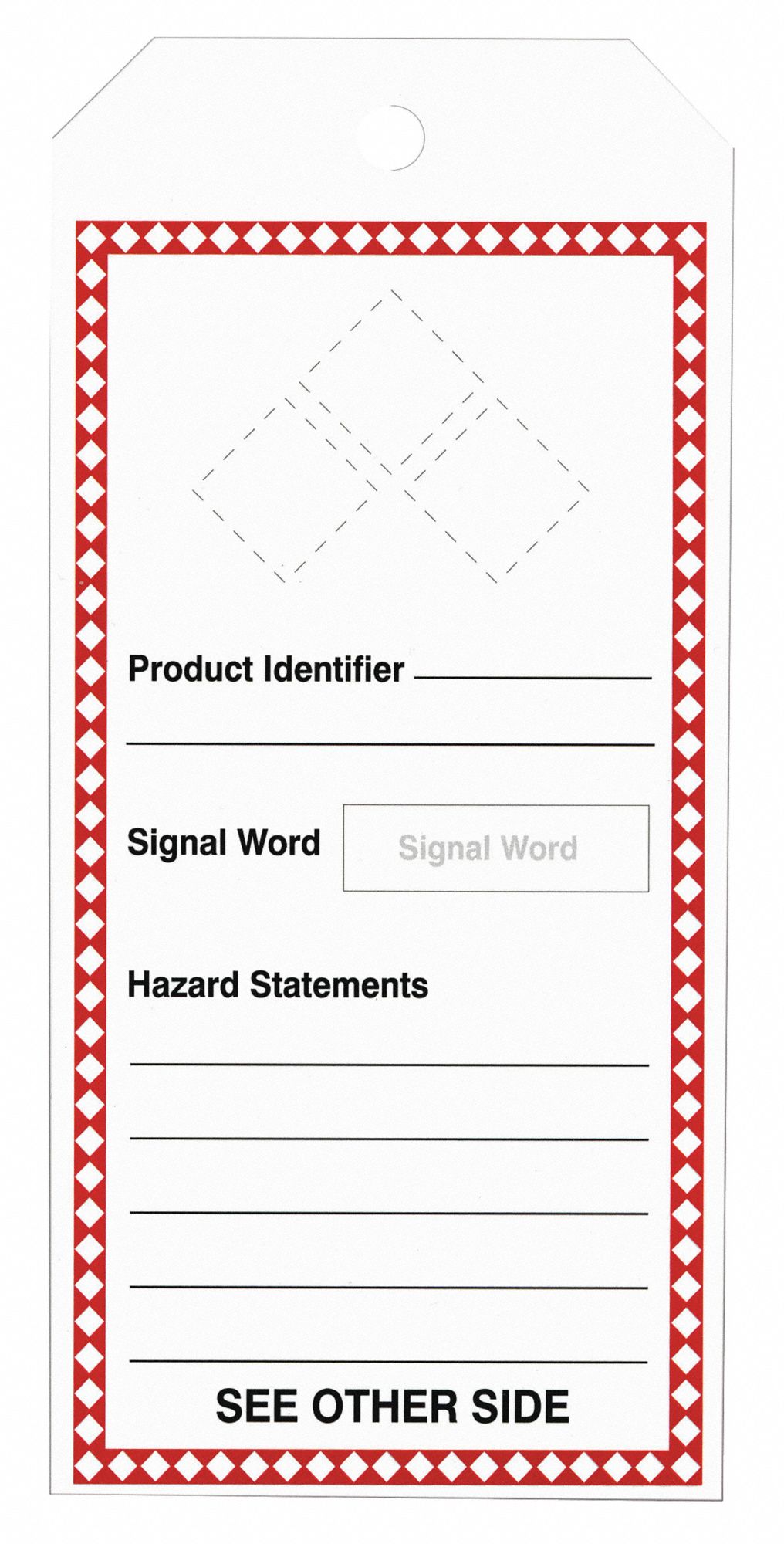 ACCUFORM GHS TAGS,PROD IDENTIF,8-1/2X3-7/8IN,PK5 - 26967 - WWG38W950 ...