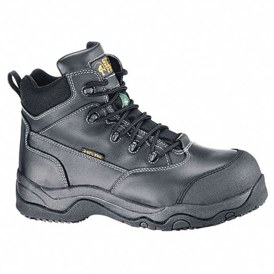 6 in Work Boot, 10, D, Unisex, Black, Composite Toe Type, 1 PR - Grainger