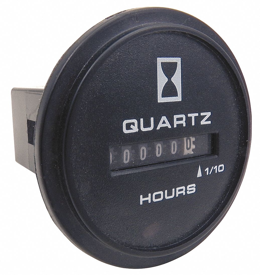 Hour Meter, Electromechanical, Hours/Tenths Display Units, Number of ...