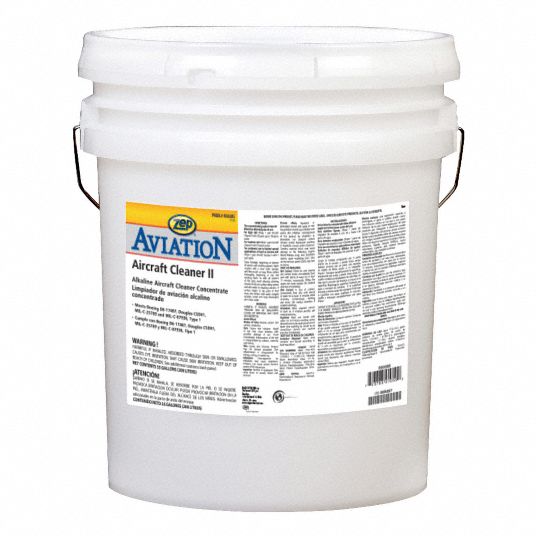 ZEP AVIATION Heavy Duty Aircraft Cleaner, Bucket Container Type, 5 gal ...
