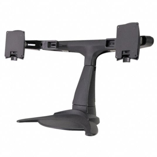 Dual-Monitor Stand, For Use With Up to 24 in Monitors, Load Capacity ...