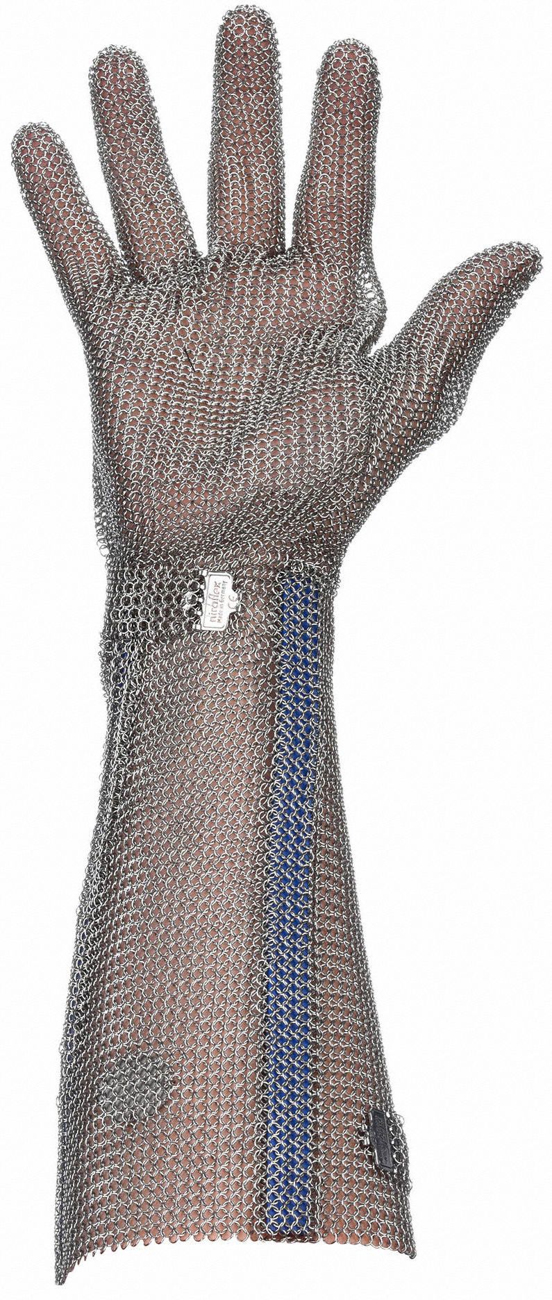 NIROFLEX USA Chainmail Cut-Resistant Glove,L/9: L, Elbow, Stainless ...