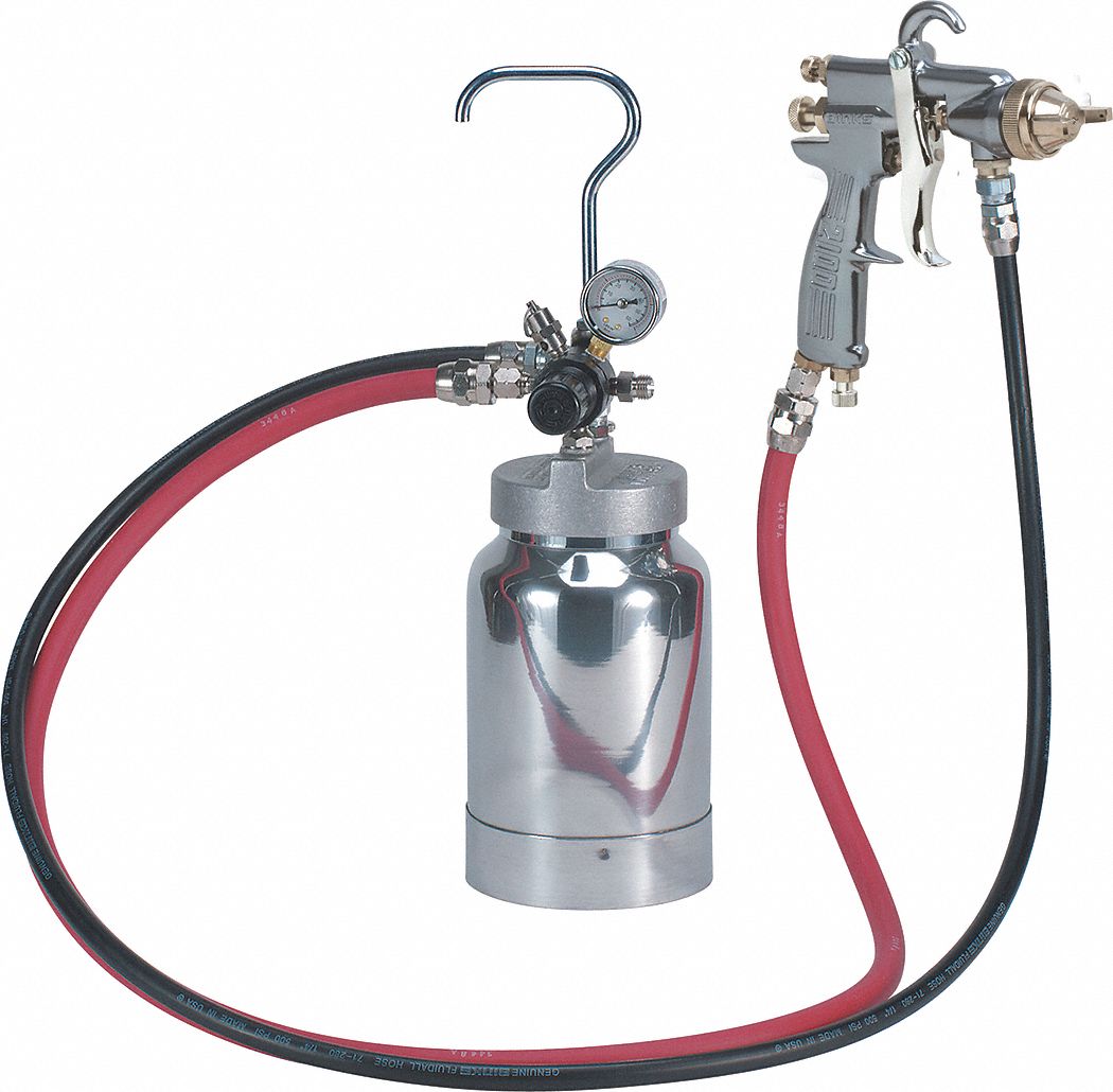 BINKS CONVENTIONAL SPRAY GUN KIT, CONVENTIONAL, 14 IN, 1/4 IN AIR INLET ...