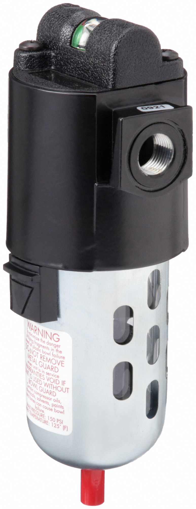 JOHNSON CONTROLS Pneumatic Oil Filter: Coalescing, 3/8 in NPT, 0.025 ...