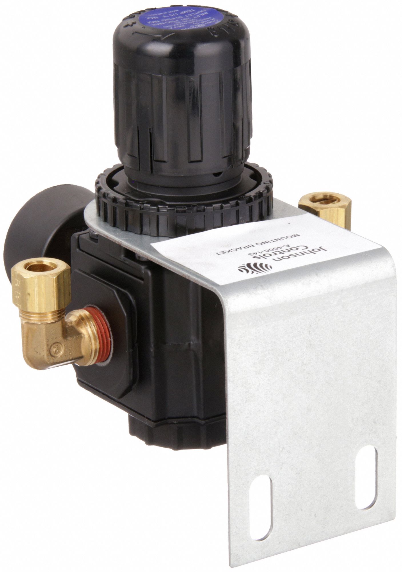 JOHNSON CONTROLS Compressed Air Regulator: Plastic, 3/8 in NPT, 25 cfm ...