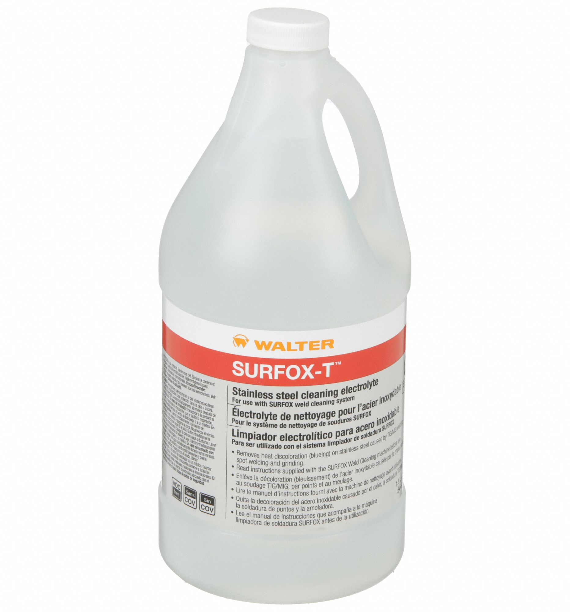 WALTER SURFACE TECHNOLOGIES, Surfox-T, 1.5 L, Heavy Duty Weld Cleaning ...