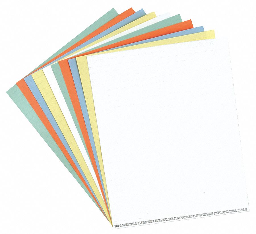 MAGNA VISUAL, Paper Material, 8 1/2 in Overall Ht, Data Card Inserts ...