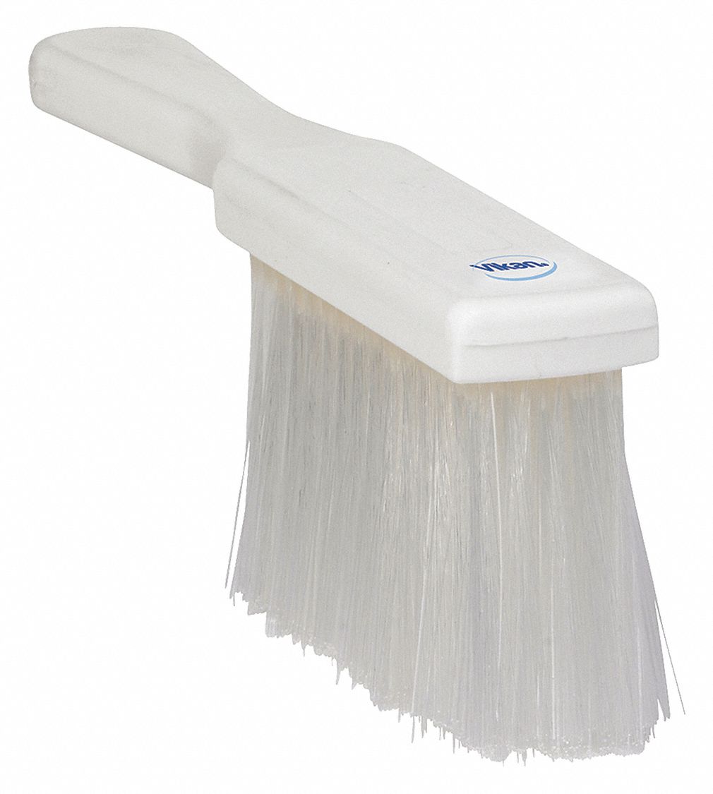 10 inL Polyester Bench Brush, White - Grainger