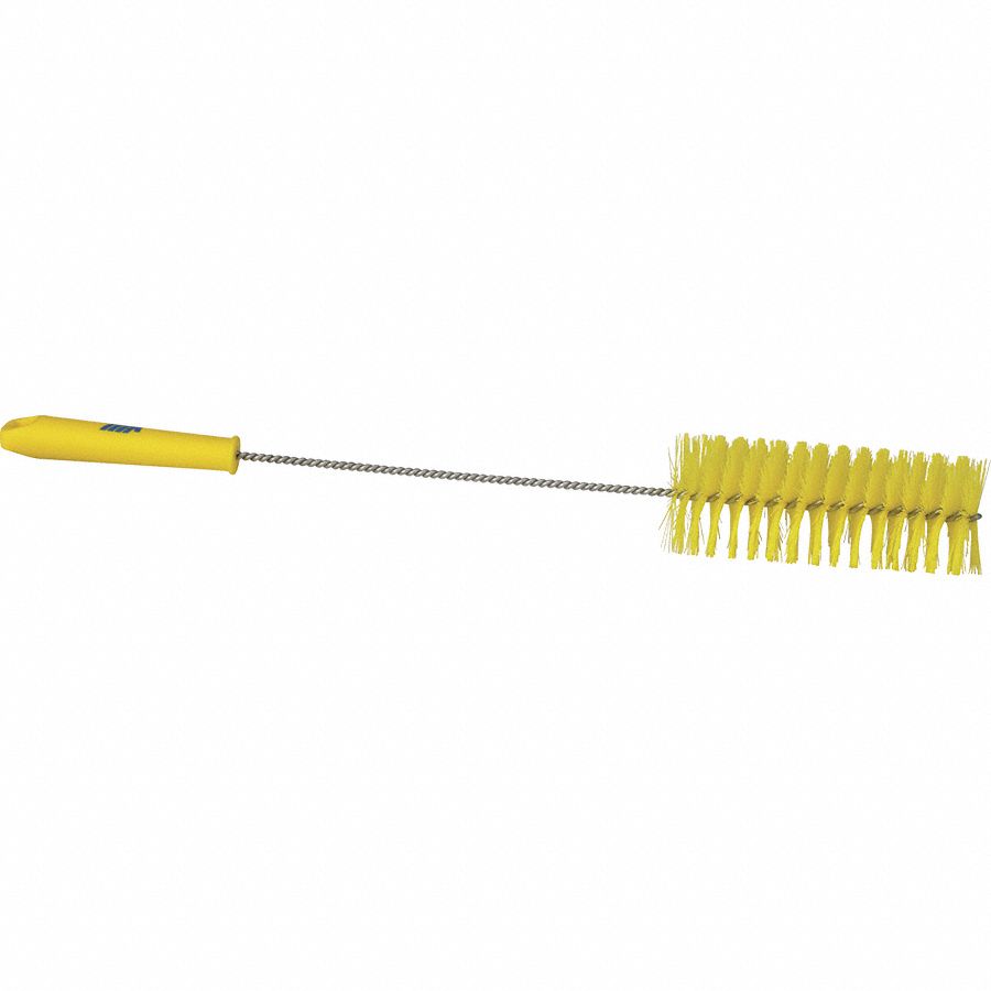 VIKAN Tube and Valve Brush: Straight Handle, Polyester Bristle, Yellow ...