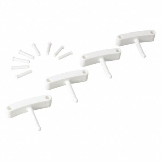 Repl Hook,Tool Mount,White Poly,PK4 - Grainger
