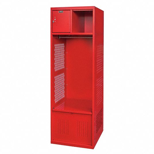 HALLOWELL, 24 in x 18 in x 74 3/4 in, Steel, Gear Locker - 38Y827 ...