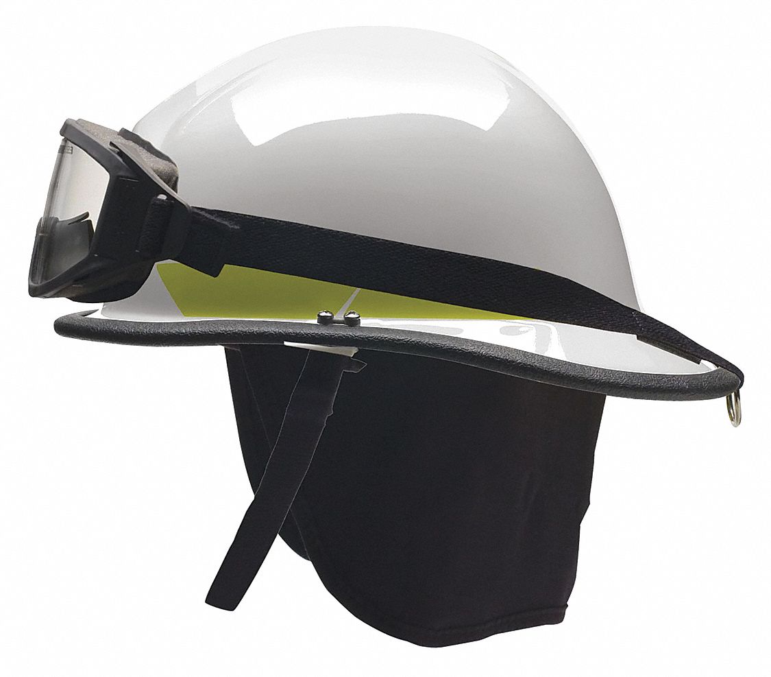 BULLARD, 6-1/2 to 8 Fits Hat Size, White, Fire Helmet - 38YA10 ...