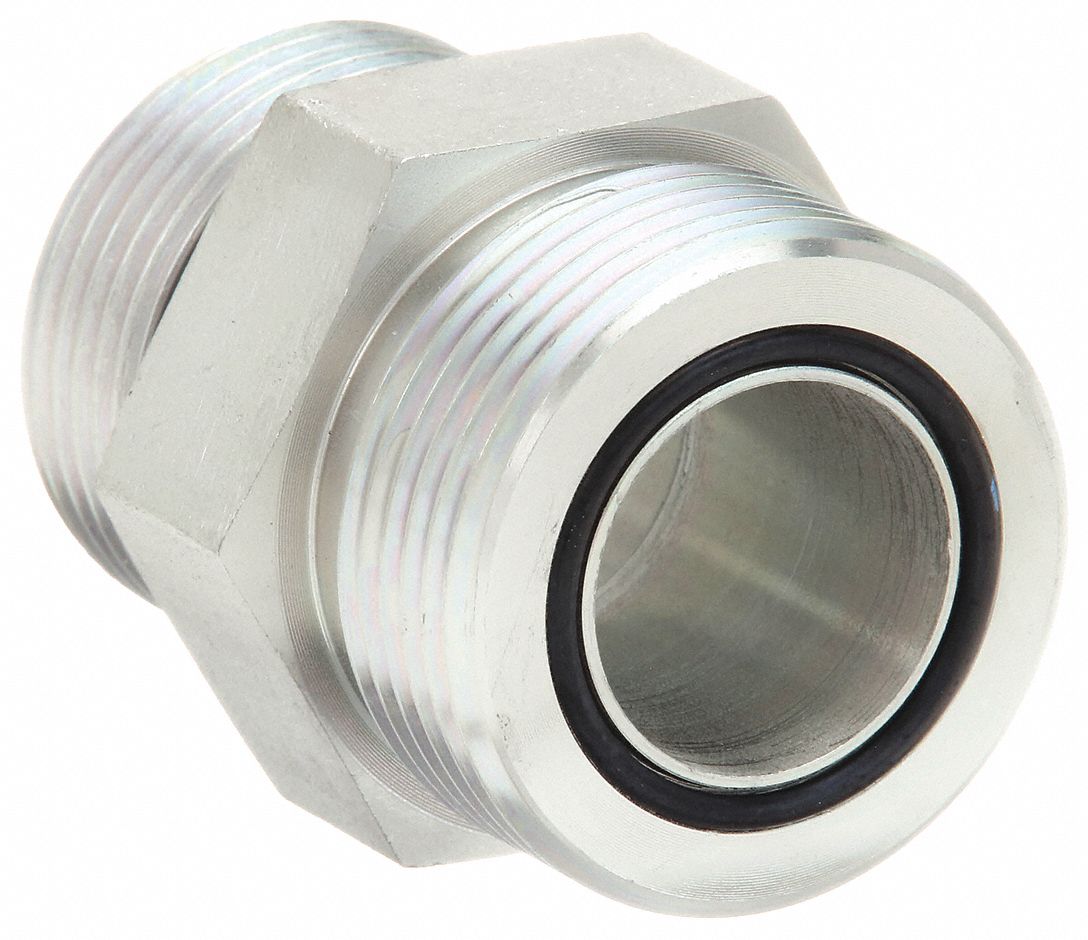 1 1/2 in x 1 1/2 in Fitting Size, Male x Male, Hydraulic Hose Adapter ...