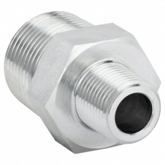 1/2 in x 1/4 in Fitting Size, Male x Male, Hydraulic Hose Adapter ...