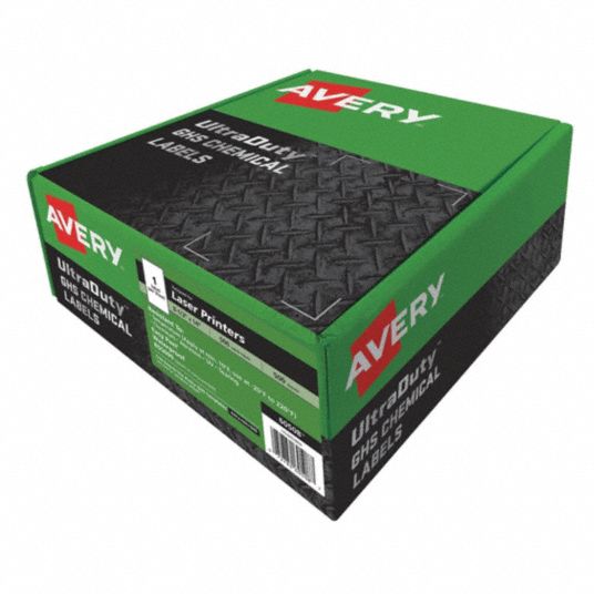 GHS Chemical Laser Printer Label, Synthetic Film, 14" Height, 8-1/2 ...