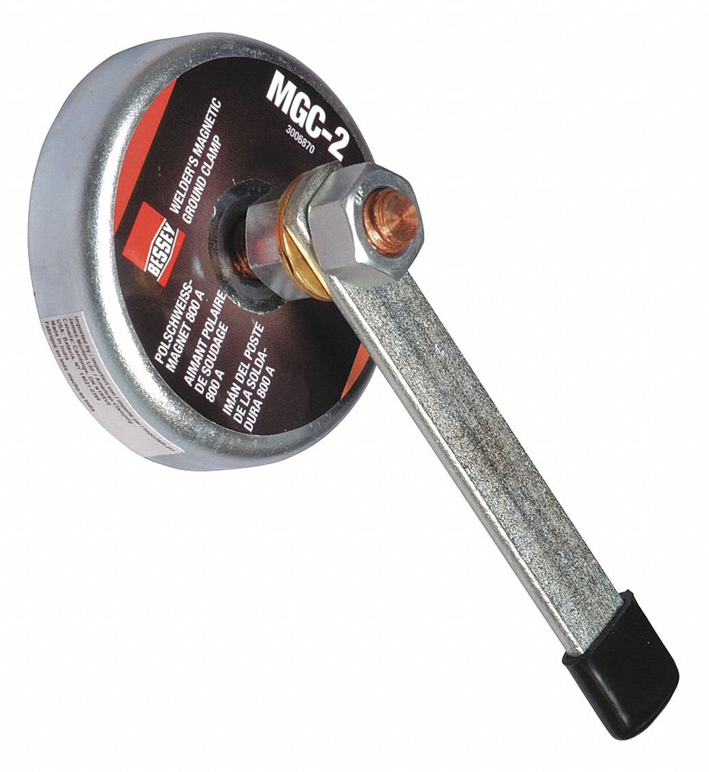 BESSEY Magnetic Welding Ground: 800 A, 55 lb Max Pull - 38ZD28|MGC-2 ...