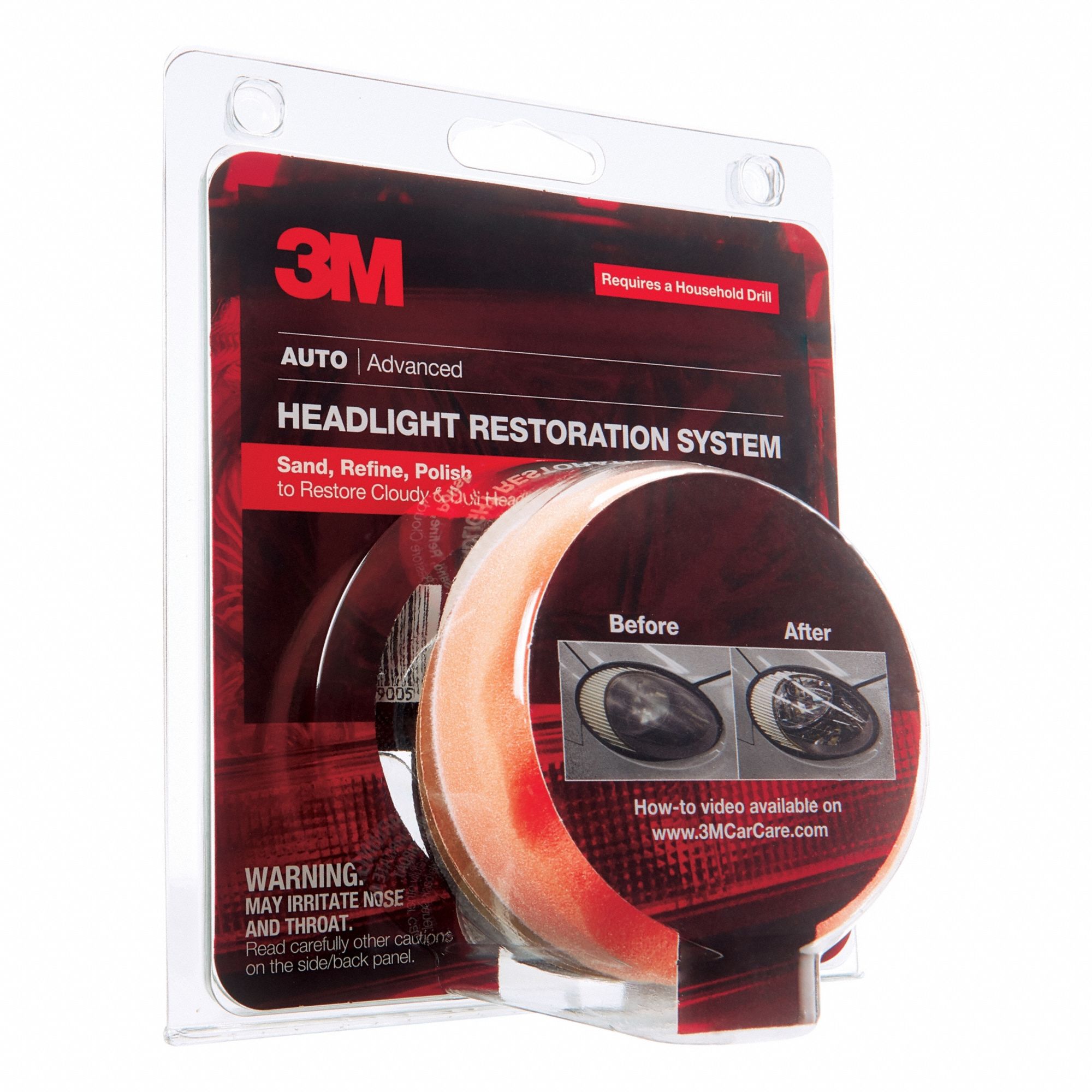 3M, Headlight Lens Cleaners, Soft Pack, Headlight Lens Restoration Kit ...