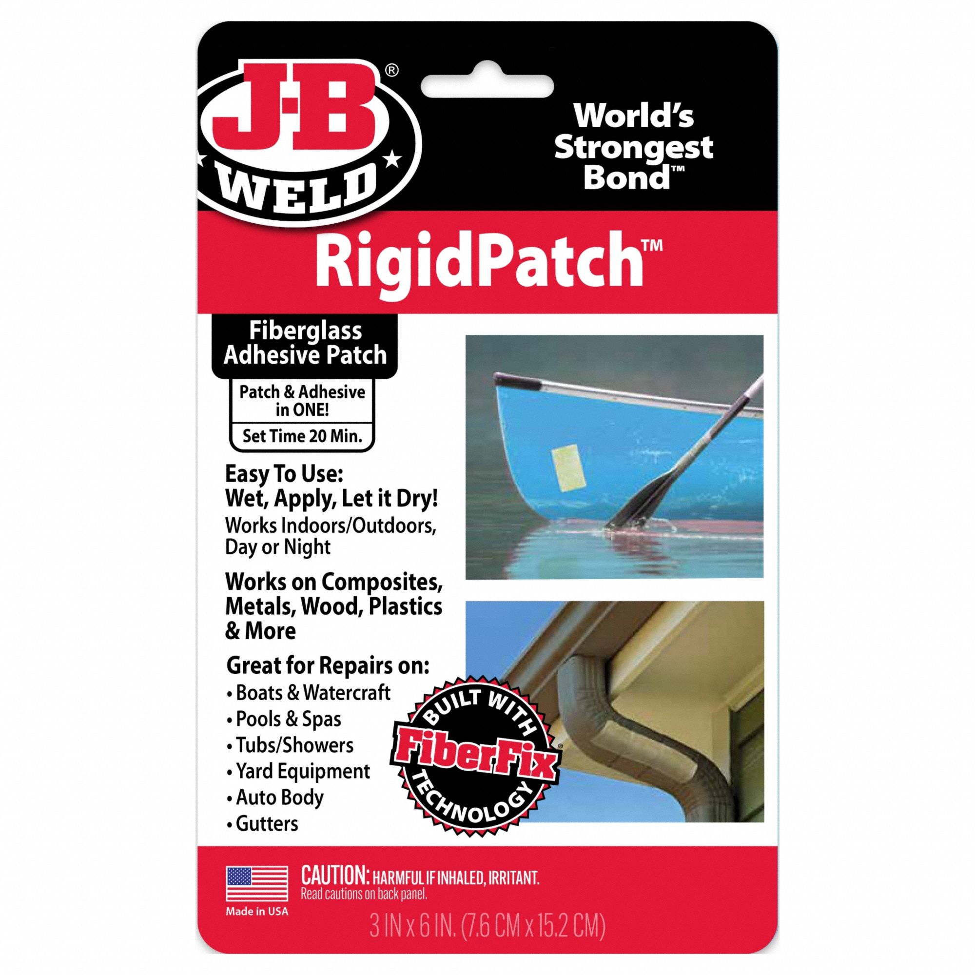 J-B WELD, Fiberglass, 3 in W x 6 in L Wrap Size, Pipe Repair Wrap ...