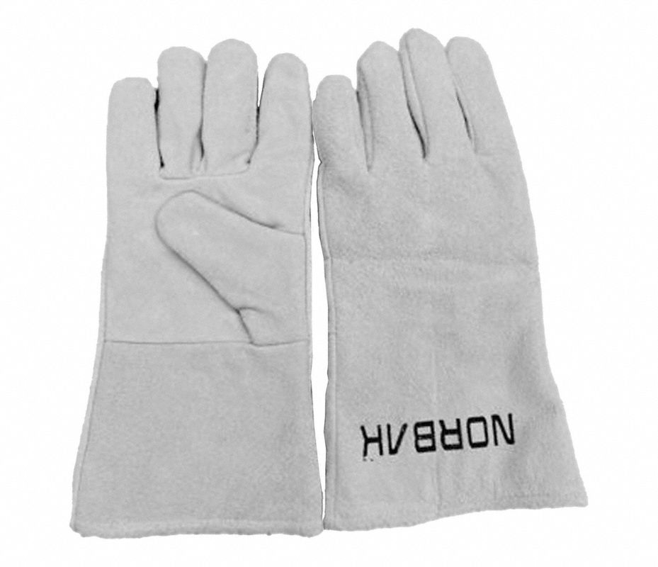 NORBAK Guantes para Soldar Carnaza con costuras de Algodón Gris Talla ...