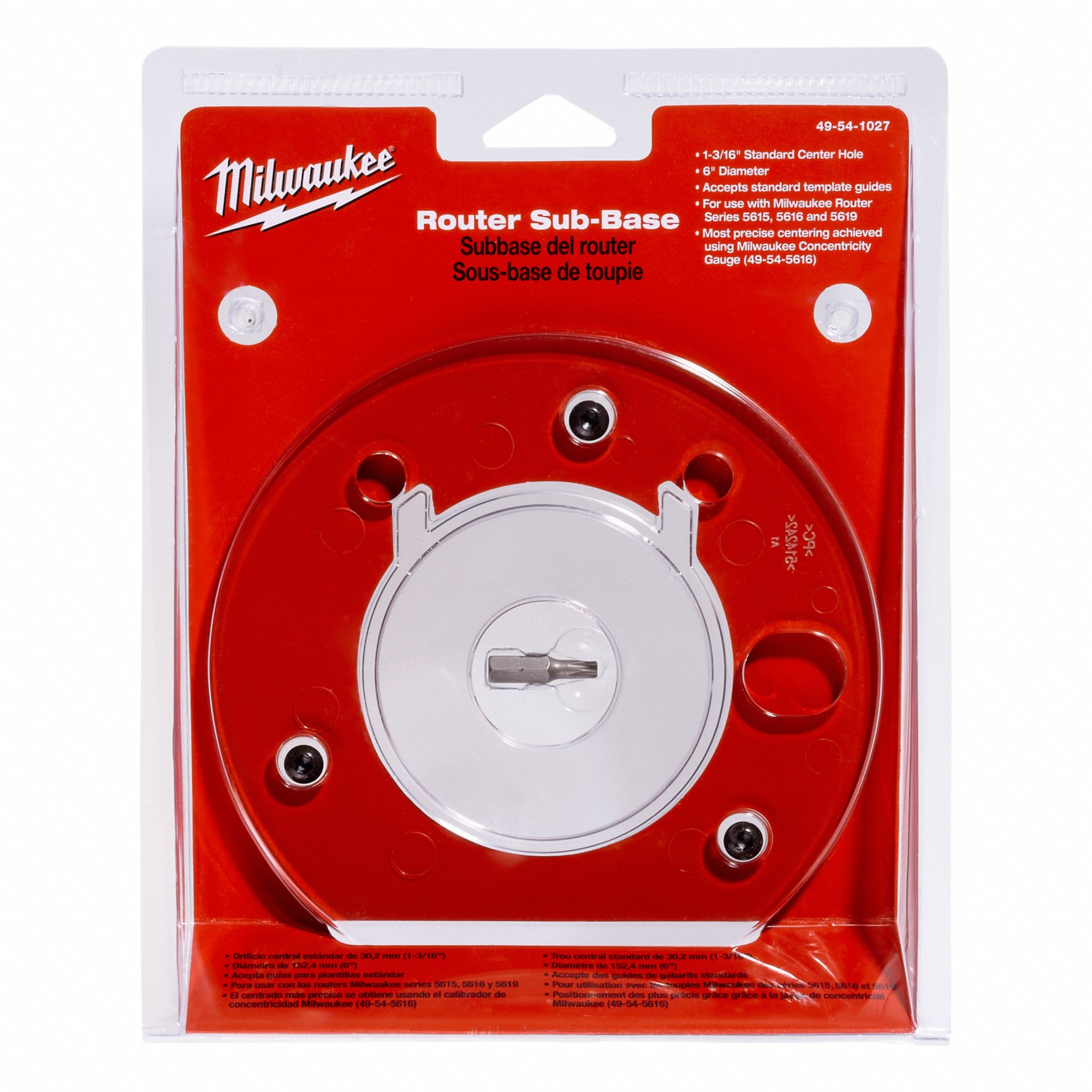 MILWAUKEE Base para Router,6" diá. Total - 390XH1 | 49-54-1027 ...