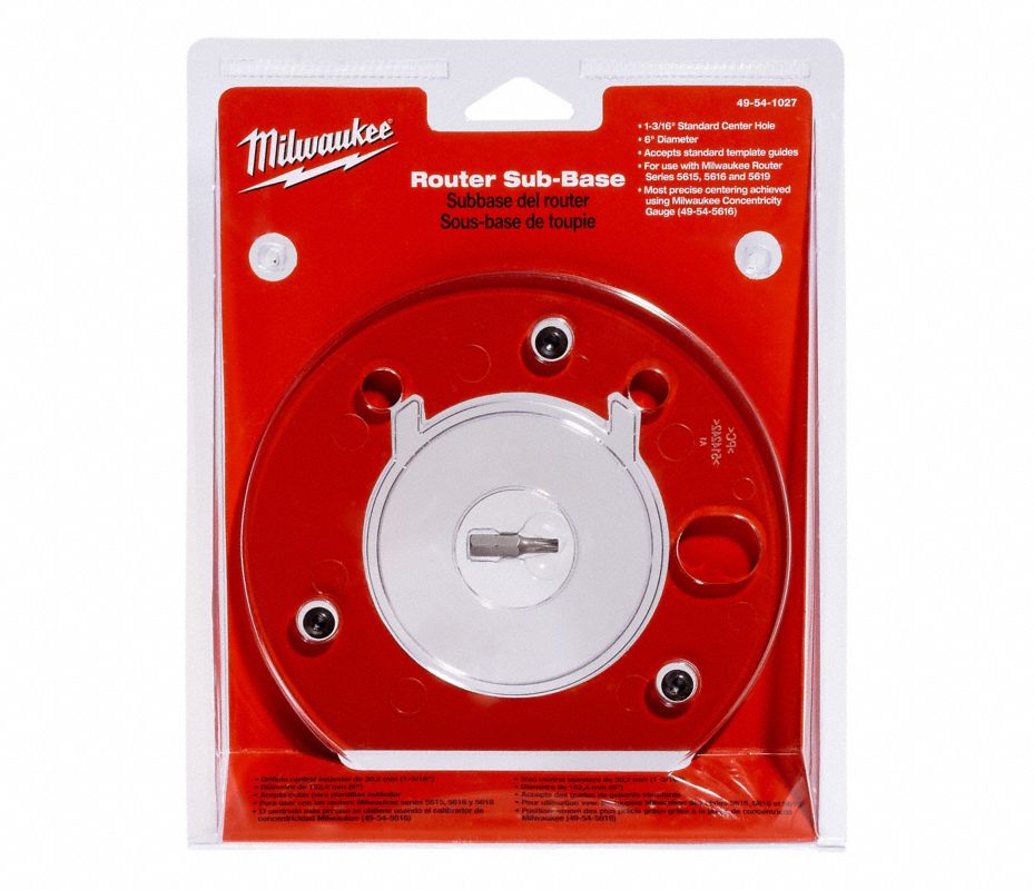 MILWAUKEE Base para Router,6" diá. Total - 390XH1 | 49-54-1027 ...