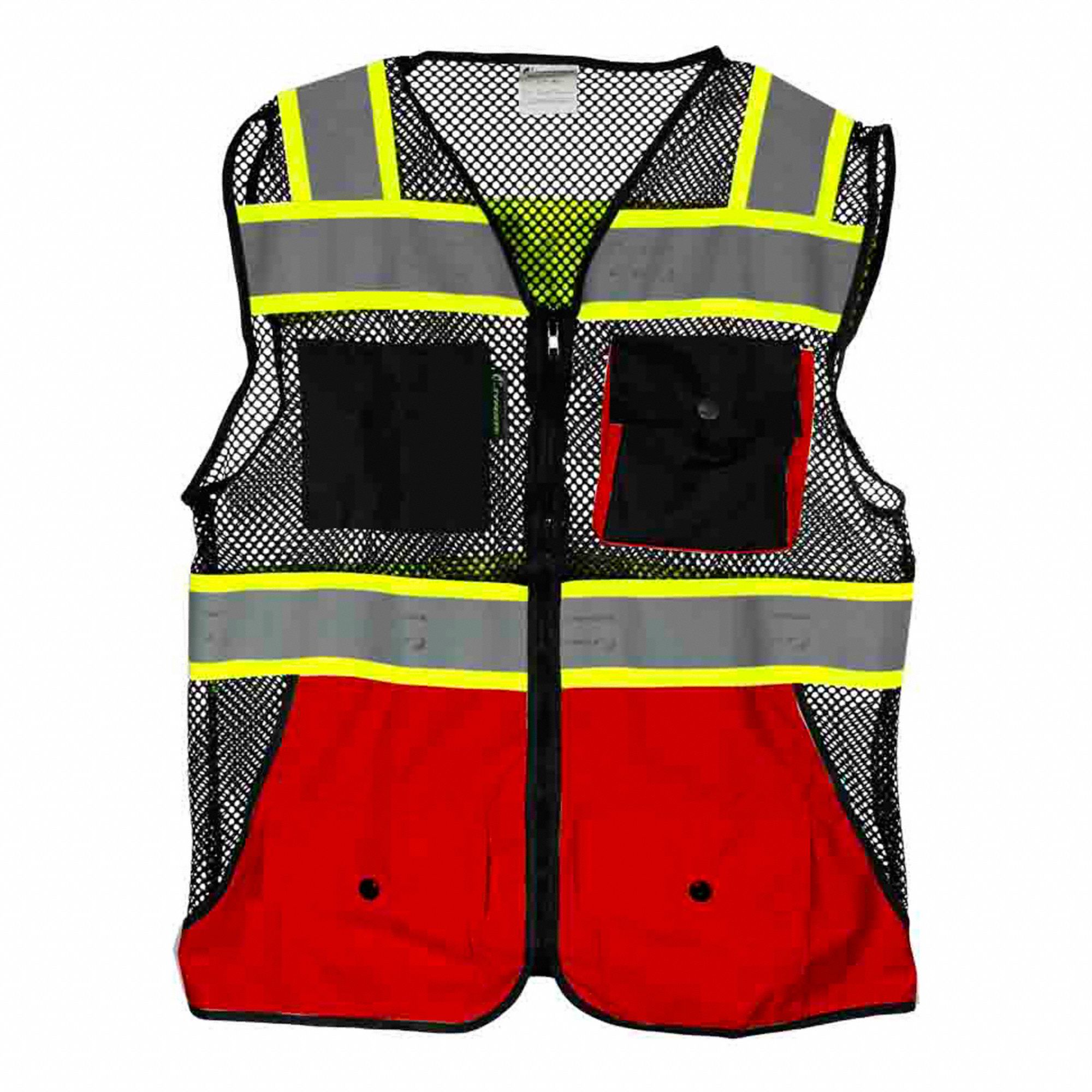 JYRSA Chaleco de Alta Visibilidad Negro, Rojo Talla 4XG Unisex Clase ...