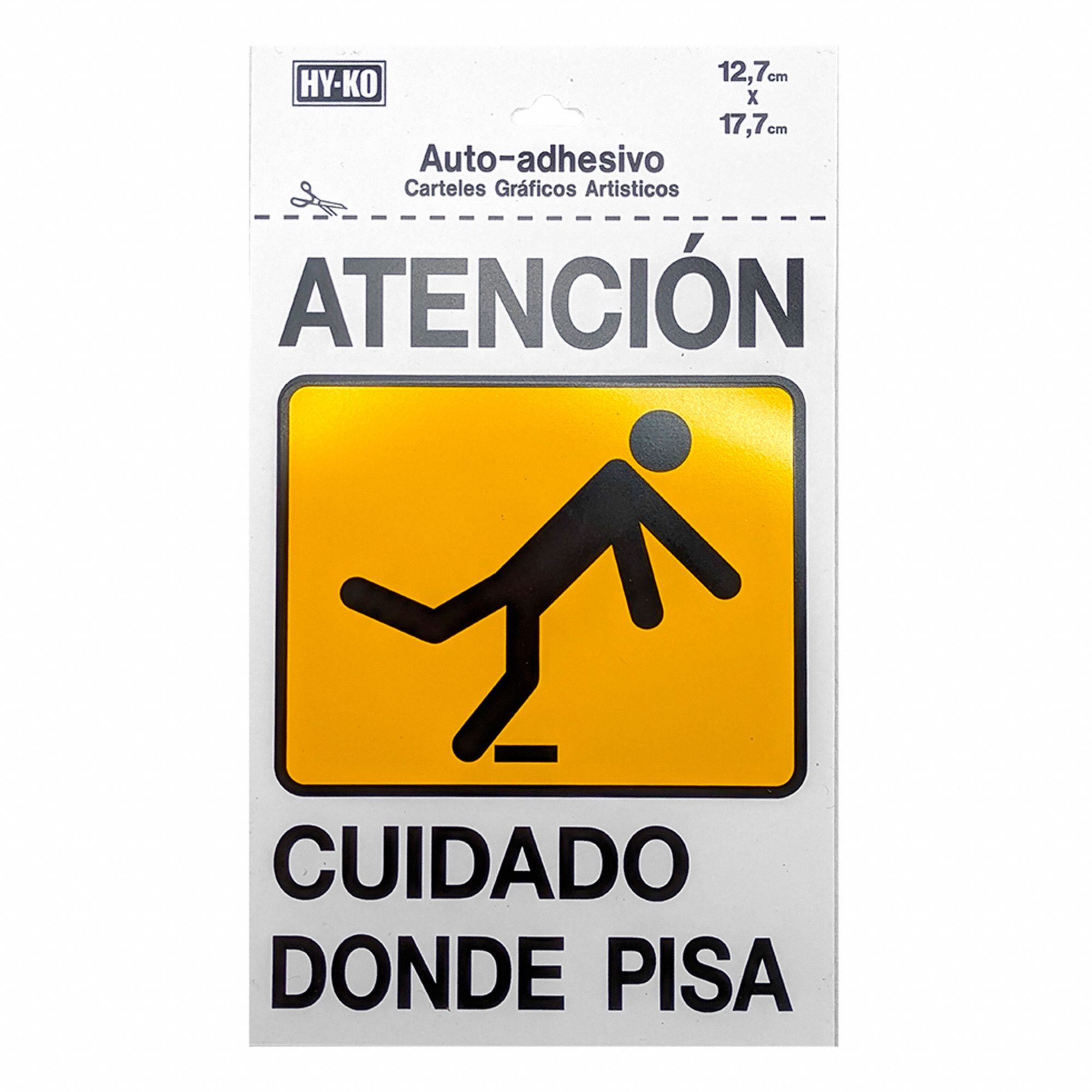 HY-KO PRODUCTS Letrero de Precaución Amarillo, Blanco, Negro Rectangulo ...