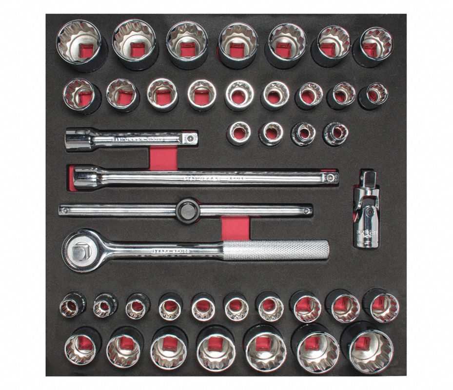 URREA Juego de Dados 1/2" SAE/Métrico 42 piezas - Juegos de Dados con ...