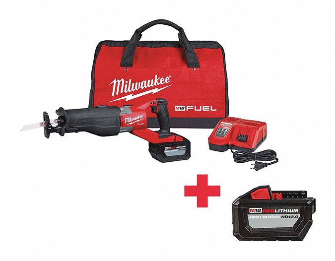 MILWAUKEE, 1 1/4 in Stroke Lg, 3,000 Max. Strokes per Minute ...