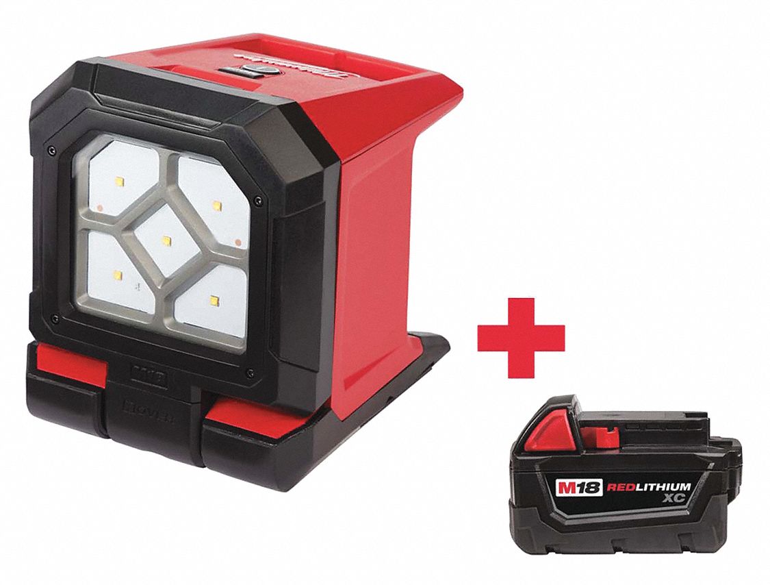 MILWAUKEE, M18™ REDLITHIUM™, Battery Included, Cordless Work Light Kit ...