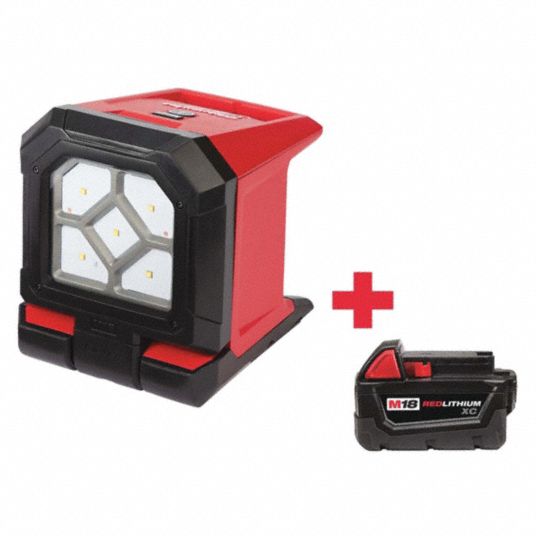 MILWAUKEE, M18™ REDLITHIUM™, Battery Included, Cordless Work Light Kit ...