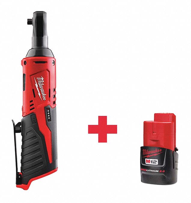 MILWAUKEE, 35 ft-lb Fastening Torque, 250 RPM No Load Speed, Ratchet ...