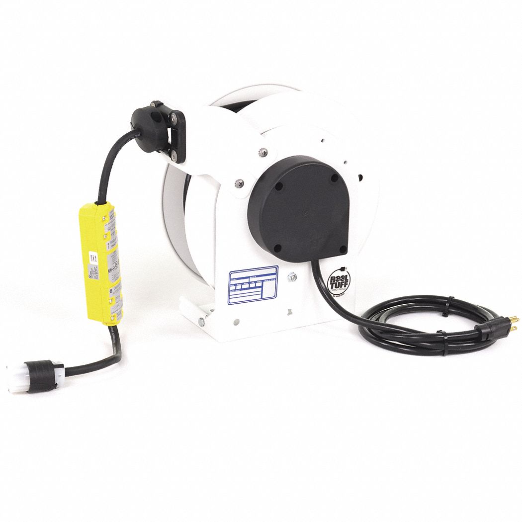 RTA Reel,50 Feet of 12/3,Black SJOW - Grainger