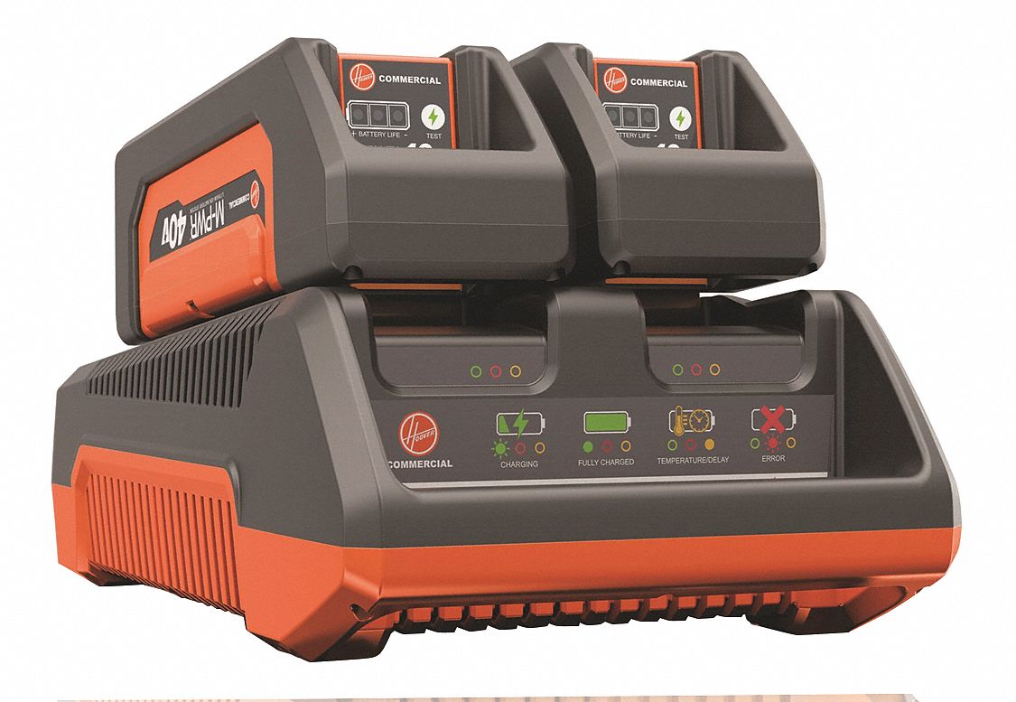 HOOVER Cargador Dual, Diámetro 9-55/64", Material Plástico, Uso con No ...