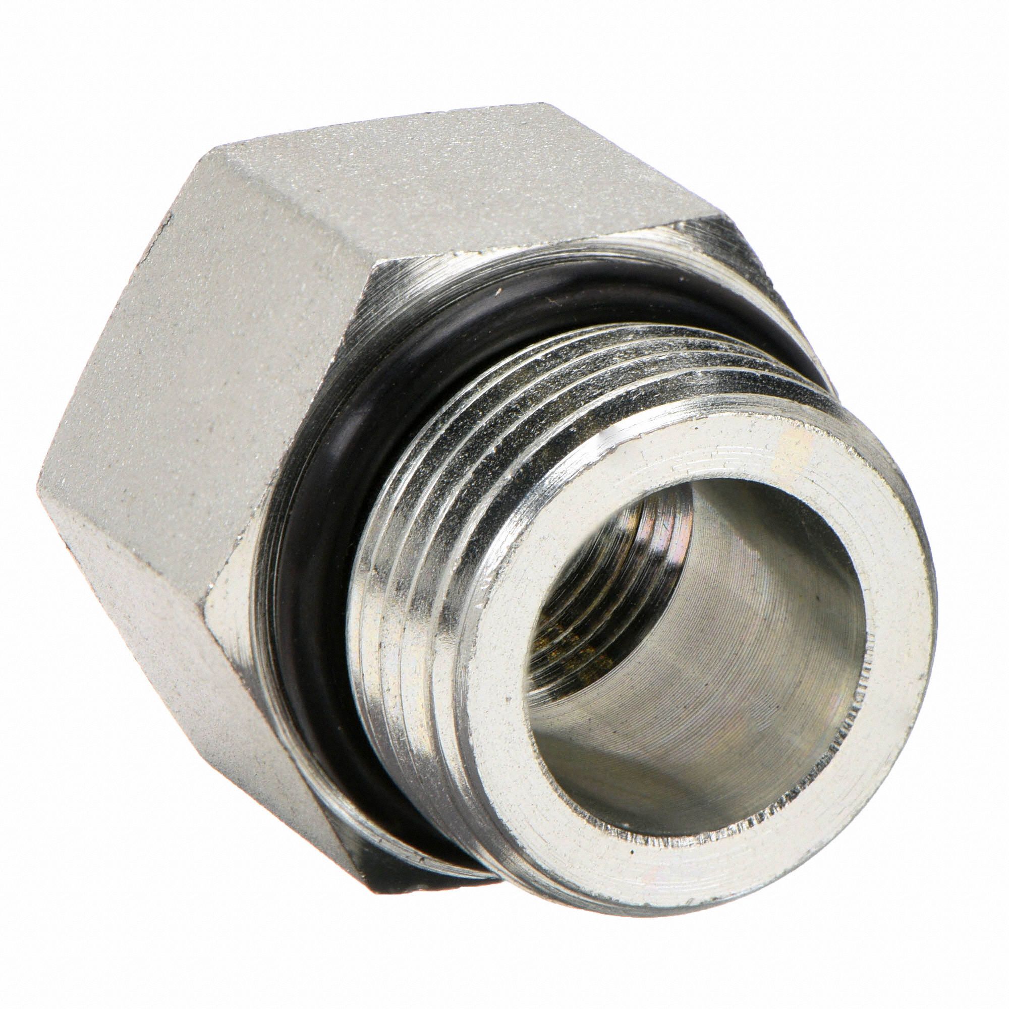 PARKER Straight Conversion Adapter: Carbon Steel, 3/4 in x 1/2 in Pipe ...